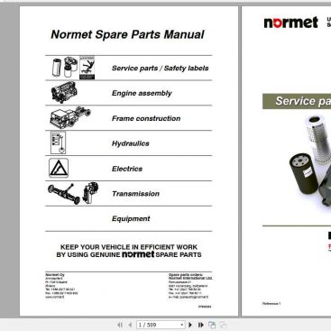Normet Lift Boom Himec 9905 BT Operator & Spare Parts Manual