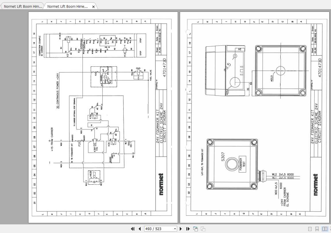 Normet Lift Boom Himec 9905 BT Operator & Spare Parts Manual
