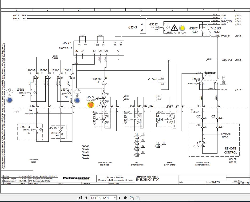 Putzmeister SPM4210 Electric Circuit