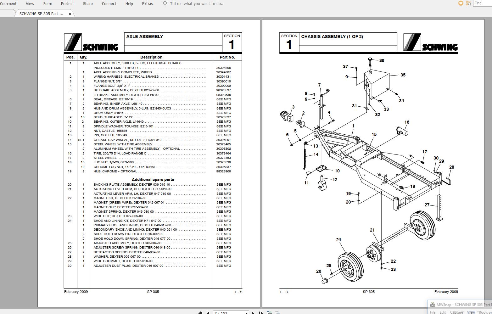 SCHWING SP 305 Part Manual_30396021