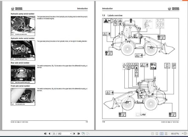 Wacker Neuson Wheel Loaders 750T Operator Manual