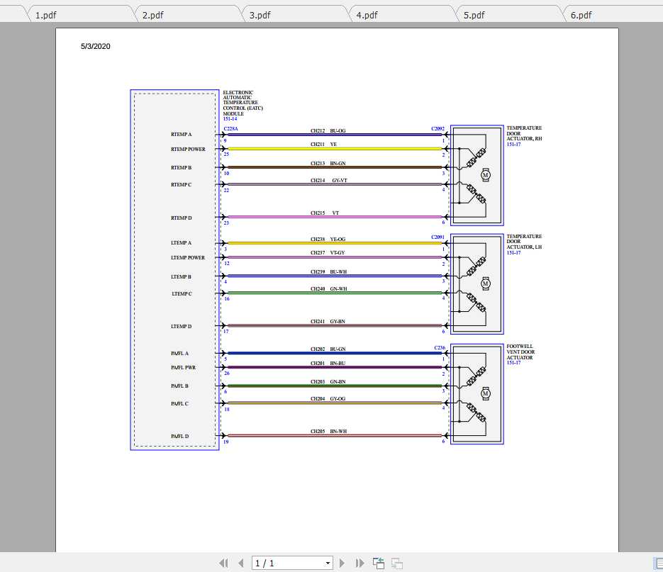 Ford Escape 2016 Electrical Wiring Diagram