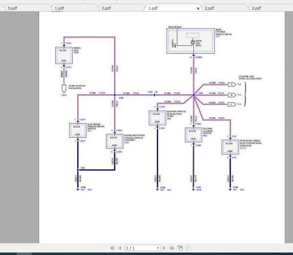 Ford Escape 2020 Electrical Wiring Diagram