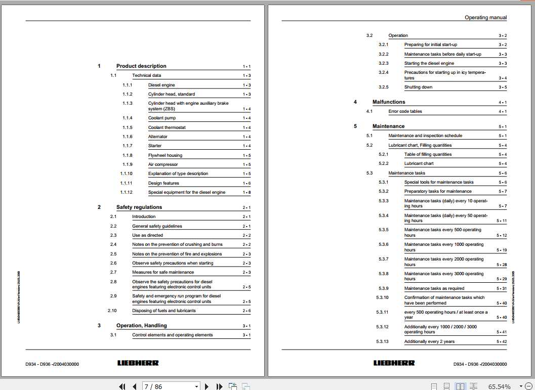 Liebherr Diesel Engine D934 D936 Operating Manual_10115602