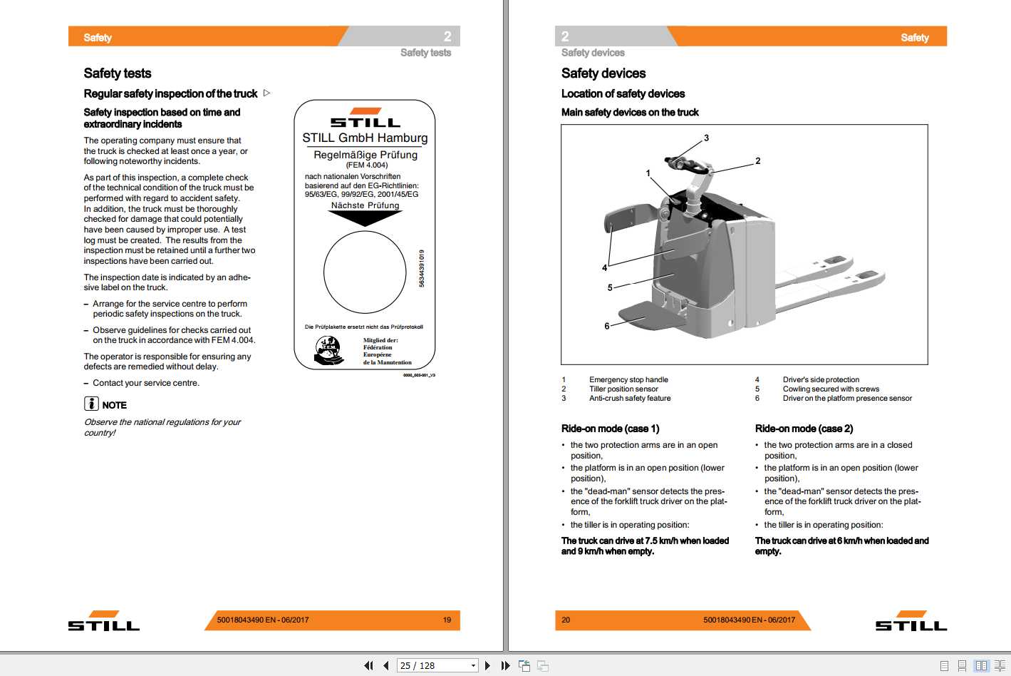 Still Electric Pallet Truck EXU-SF 20 Original Instructions