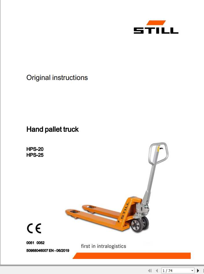 Still Hand Pallet Truck HPS20 HPS25 Original Instructions