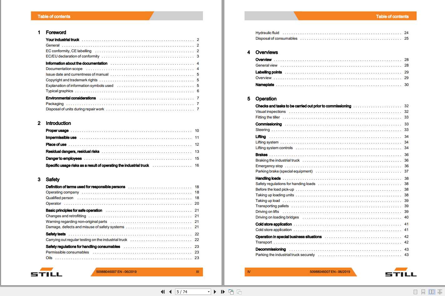 Still Hand Pallet Truck HPS20 HPS25 Original Instructions