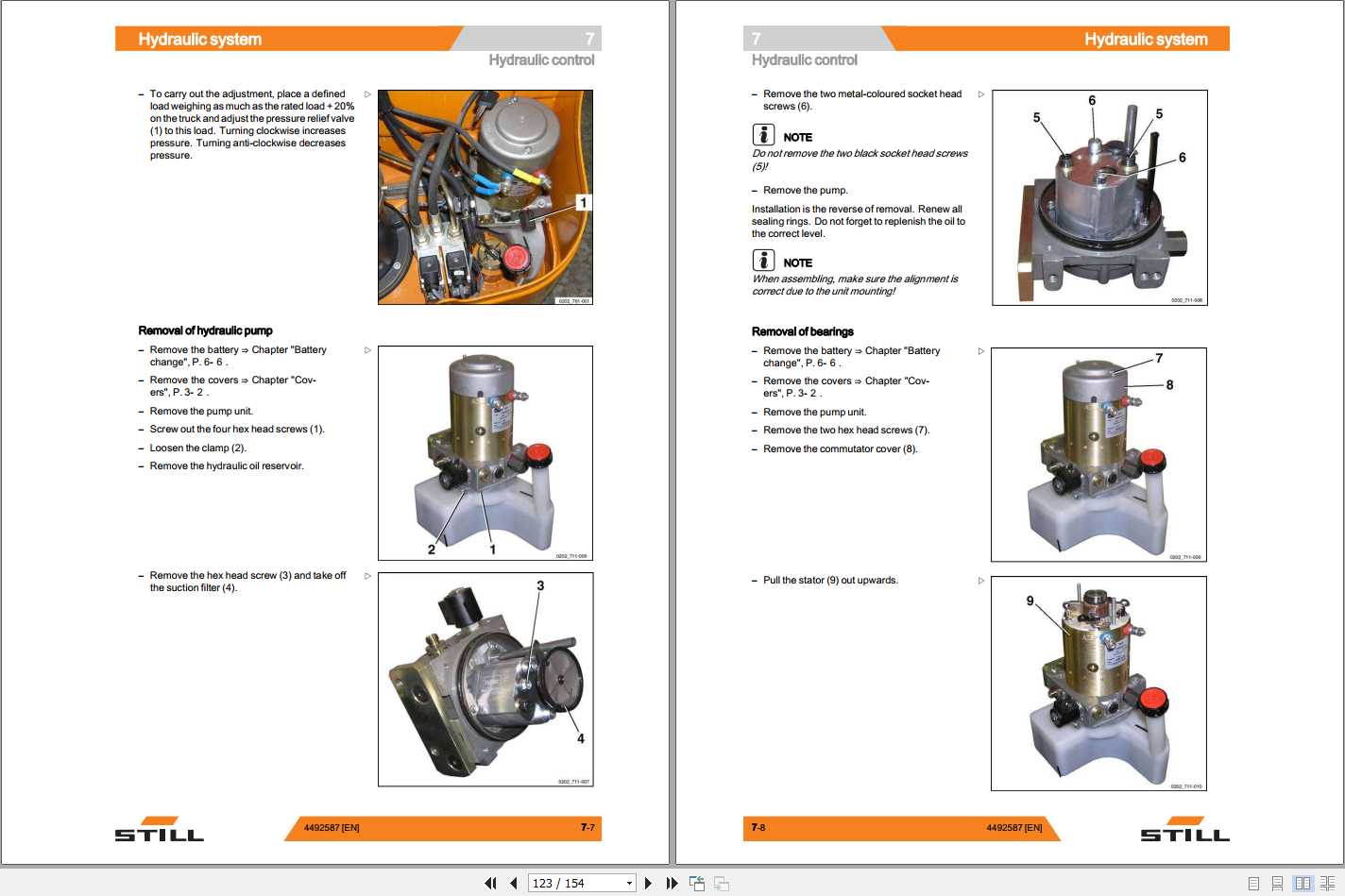 Still Power Pallet Truck EXU-H (DC) with Supplementary Lift Workshop Manual