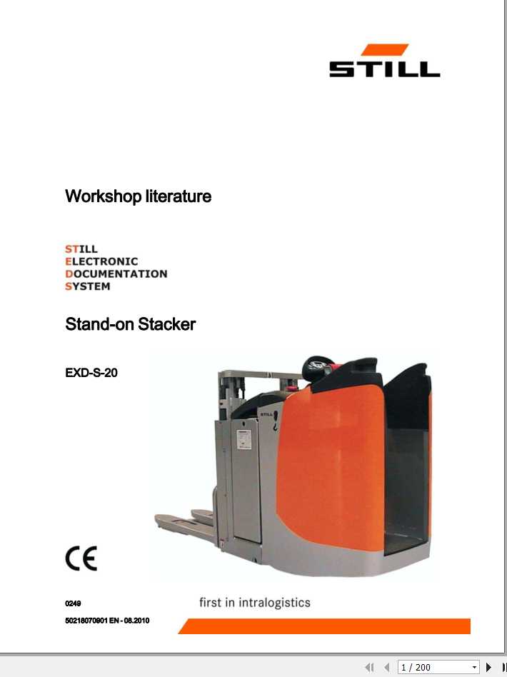 Still Stand-on Stacker EXD-S-20 Workshop Manual
