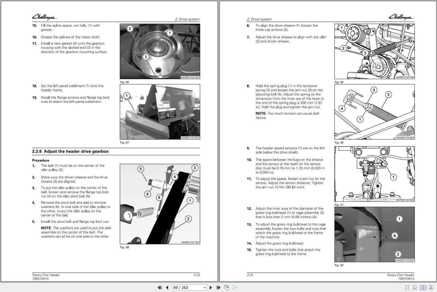 Challenger EU Hay Equipment 9283 9286 Rotary Disc Header Workshop ...