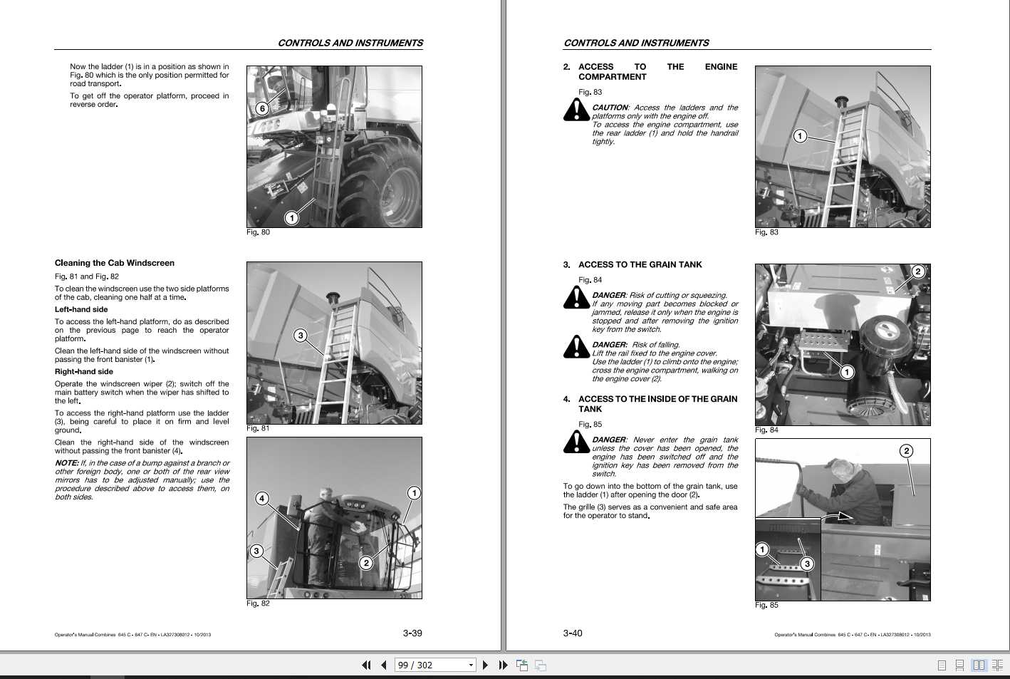Challenger EU Combine Harvester 645C-MCS 647C-MCS Operator's Manuals