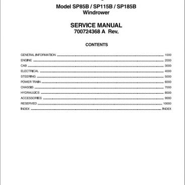 Challenger EU Windrower Tractor SP115C SP185C Service Manual_79032964A
