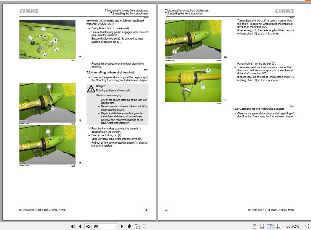 Claas C900-C300 Operator's Manual