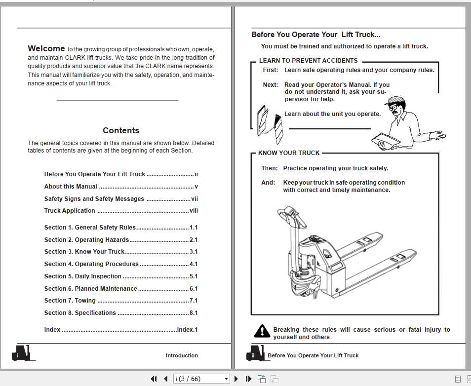 Clark Electric Pallet WP30(DC) WPX45(AC) Operator's Manual