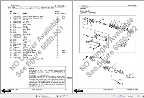 BT Electric Straddle Reach Stacker Truck WRX30 Shop Manual