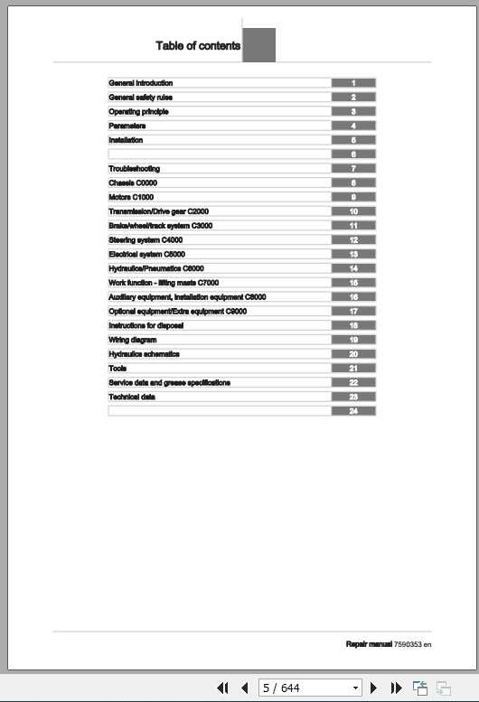 BT Pallet Stacker SPE 120- SPE 200 Repair Manual