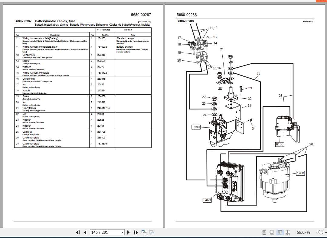 BT Pallet Stacker Staxio SWE100 SWE120 SWE140 Quality Parts Catalog