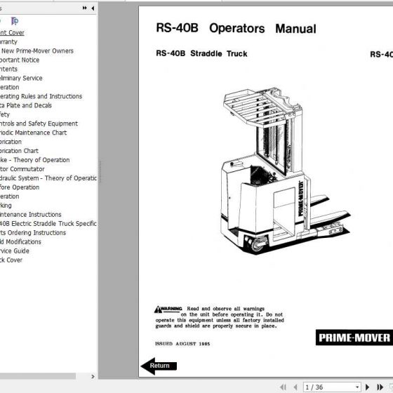 BT Straddle Stacker WSX20 WSX25 Shop Manual