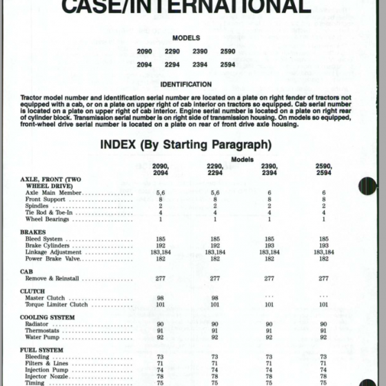 CASE International 5120-5140 Series Shop Manual