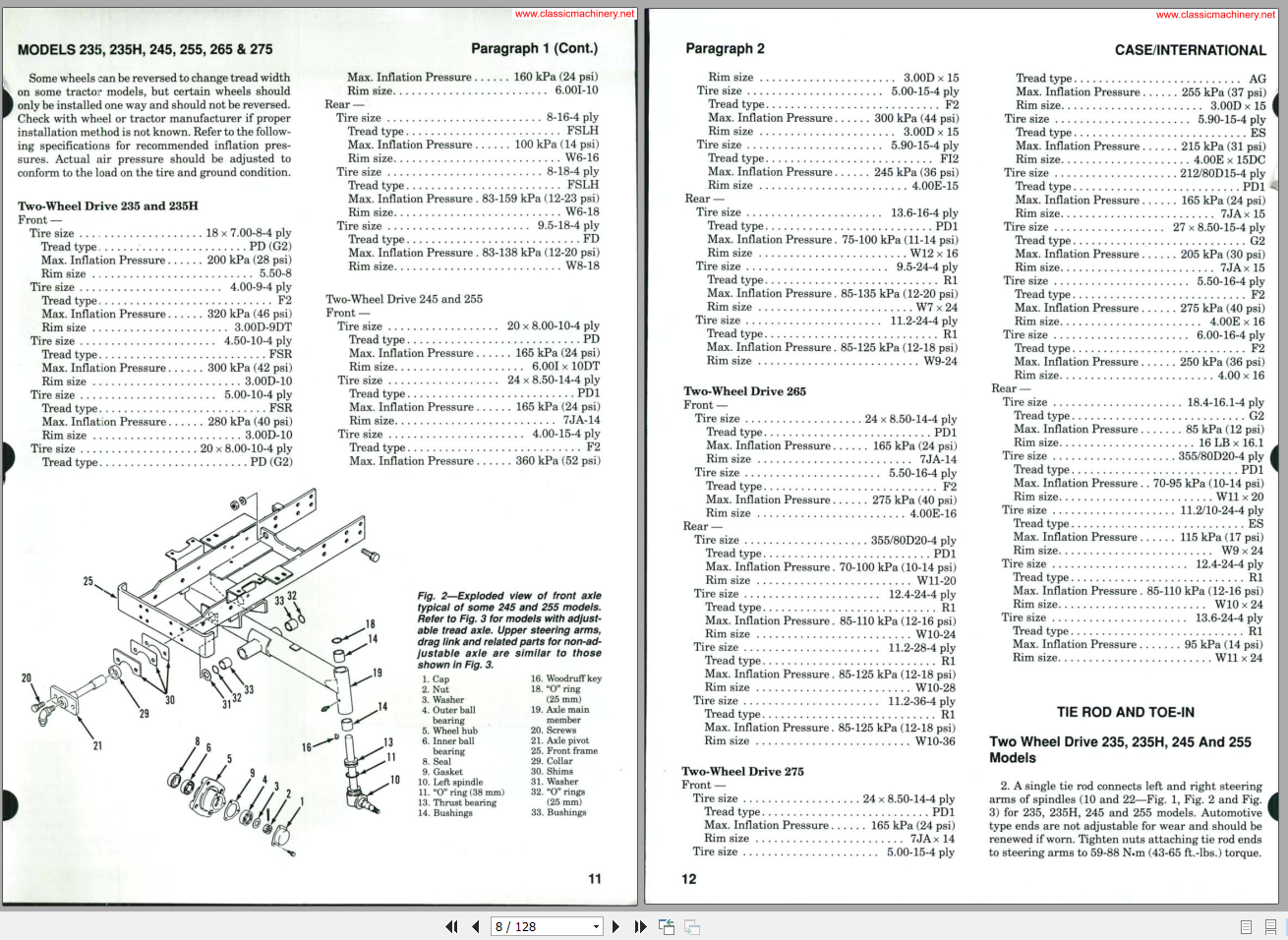 CASE International 235-275 Series Shop Manual