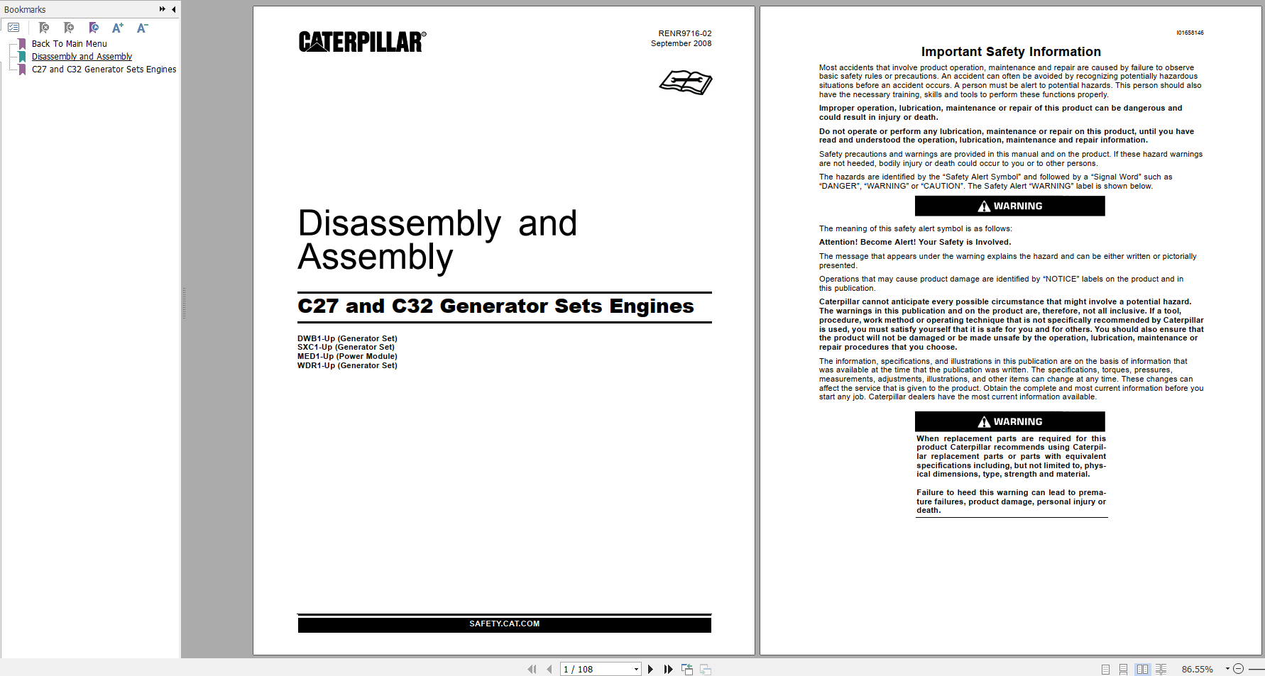 Caterpillar Diesel Marine Engines Workshop Manuals & Fault Codes PDF DVD