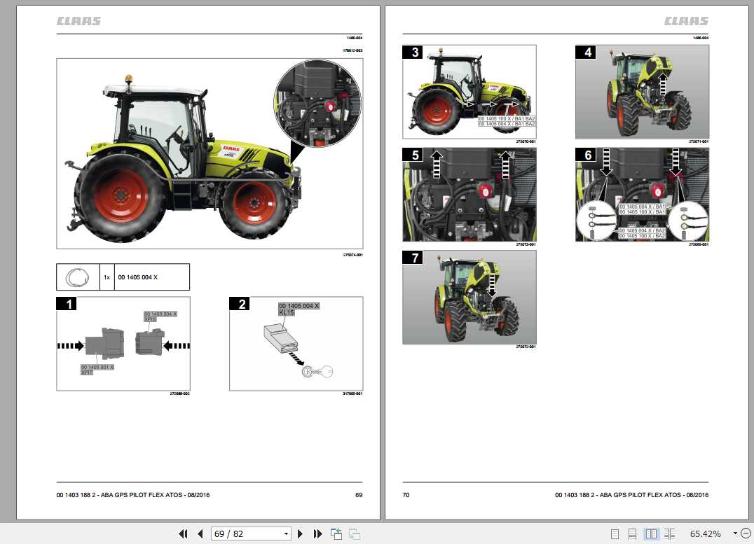 Claas Tractor ATOS 300 ATOS 200 Fitting Instruction