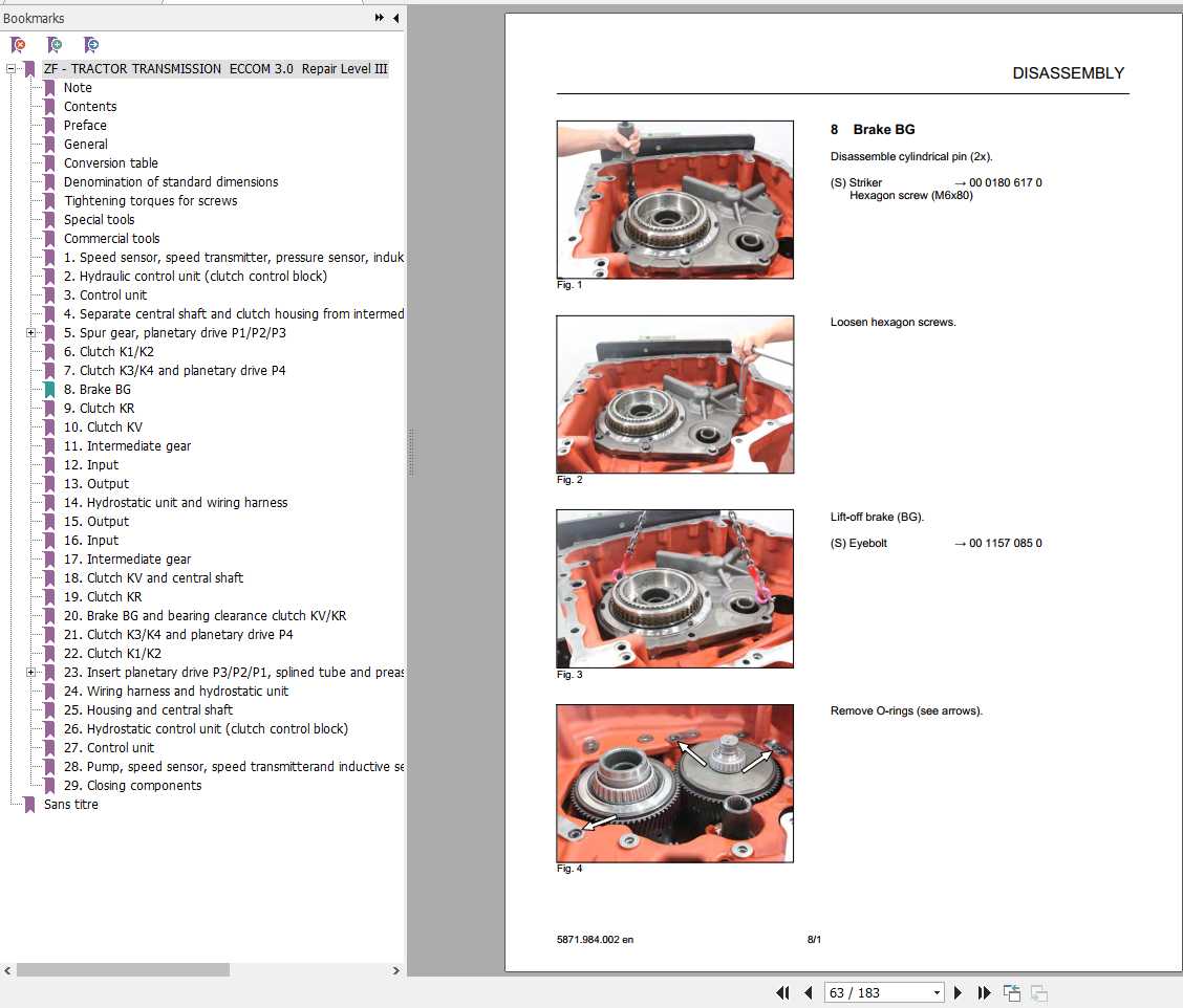 Claas Tractors ZF Transmission ECCOM 3.0 Repair Manual