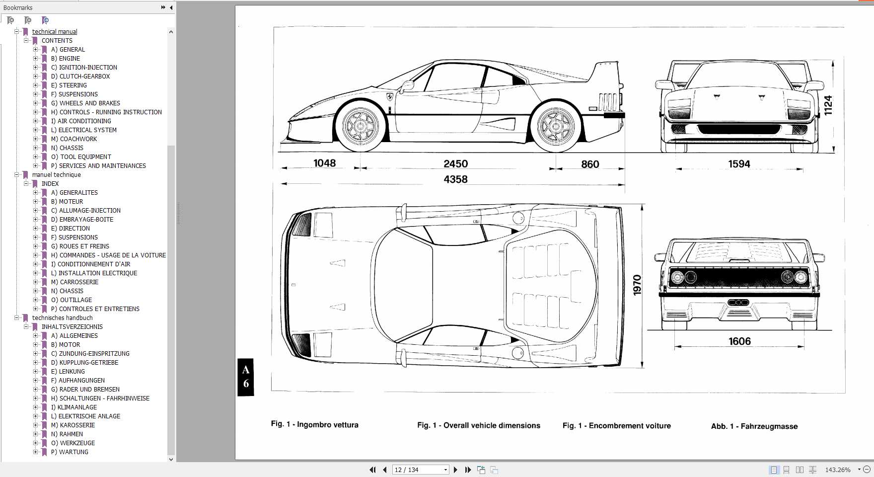 Ferrari F40 Technical Manual