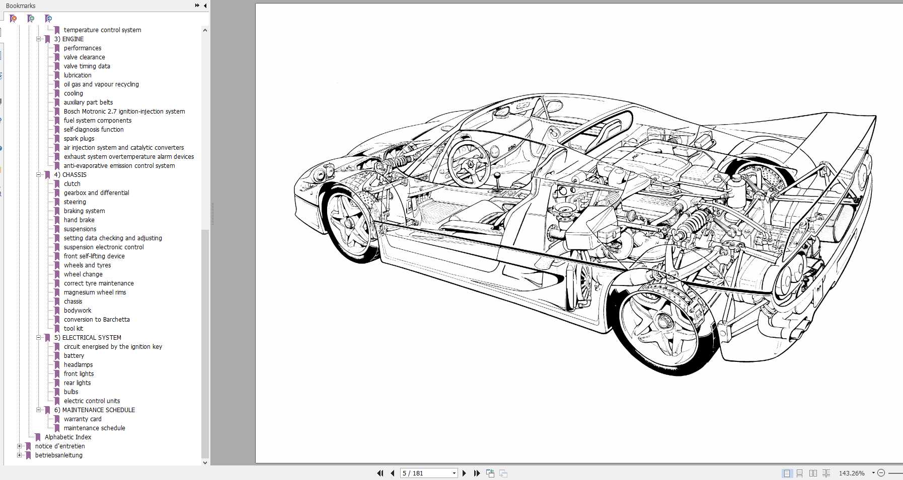 Ferrari F50 Owners Manual 1995 USA