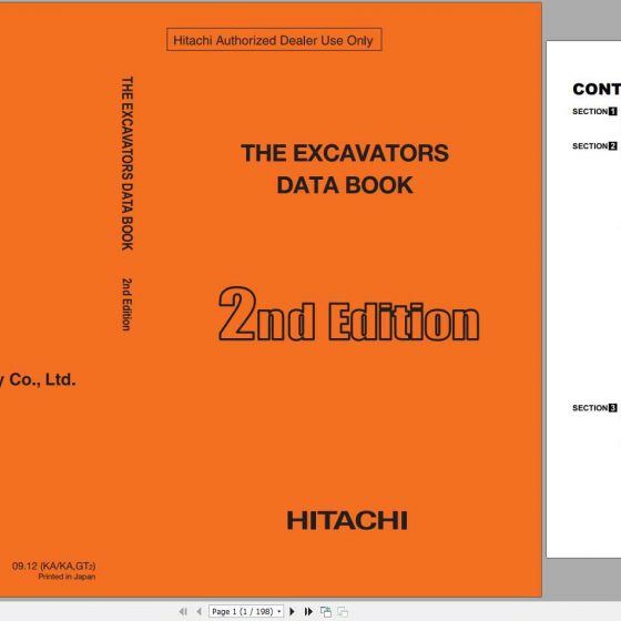 Hitachi Excavators Data Books 2nd Edition