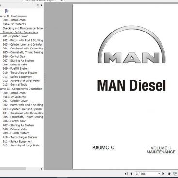 MAN B&W Diesel Engine Hyundai L23 L30 Instruction Book
