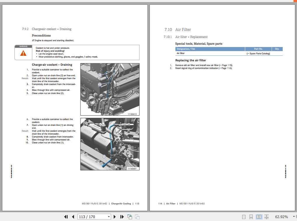 MTU Diesel Engine 12V 16V 2000 Mx6 M96L Operating Instructions