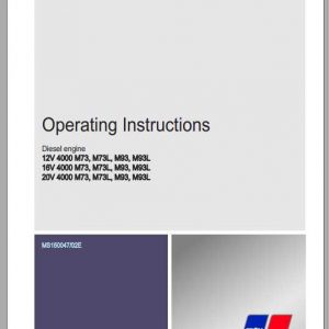 MTU Diesel Engine 12V 16V 20V 4000 P63,P83 Operating Instructions