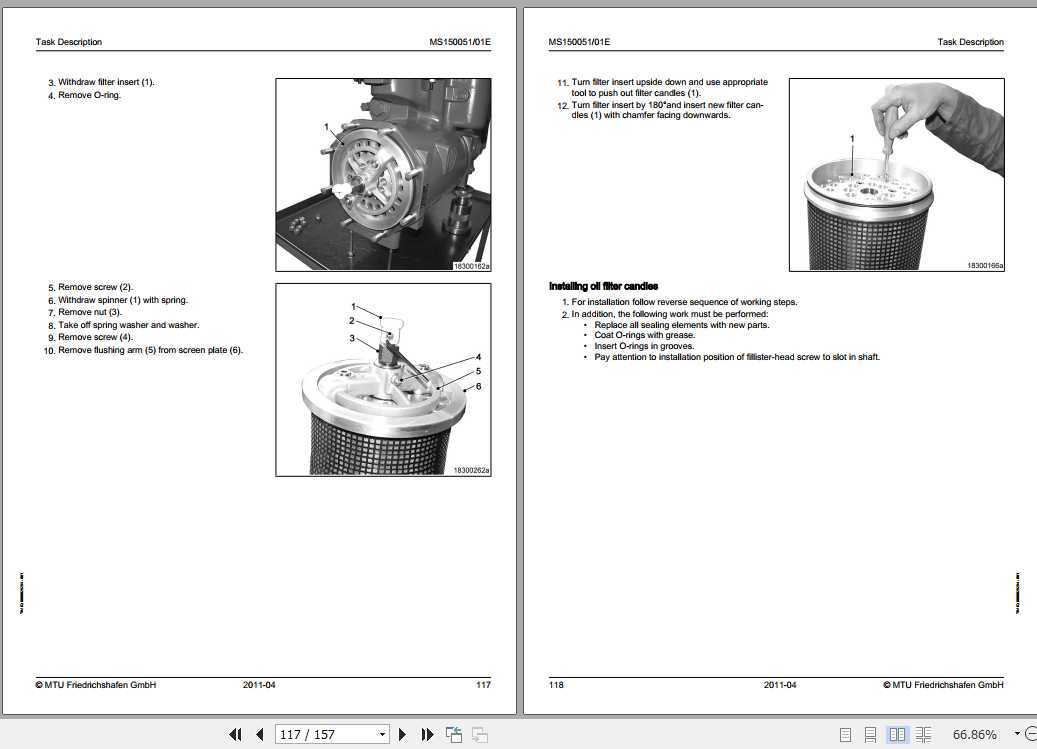 MTU Diesel Engine 12V 16V 20V 4000 P63,P83 Operating Instructions