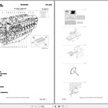 MTU Diesel Engine 16V 2000 G65 TB Operating Instructions
