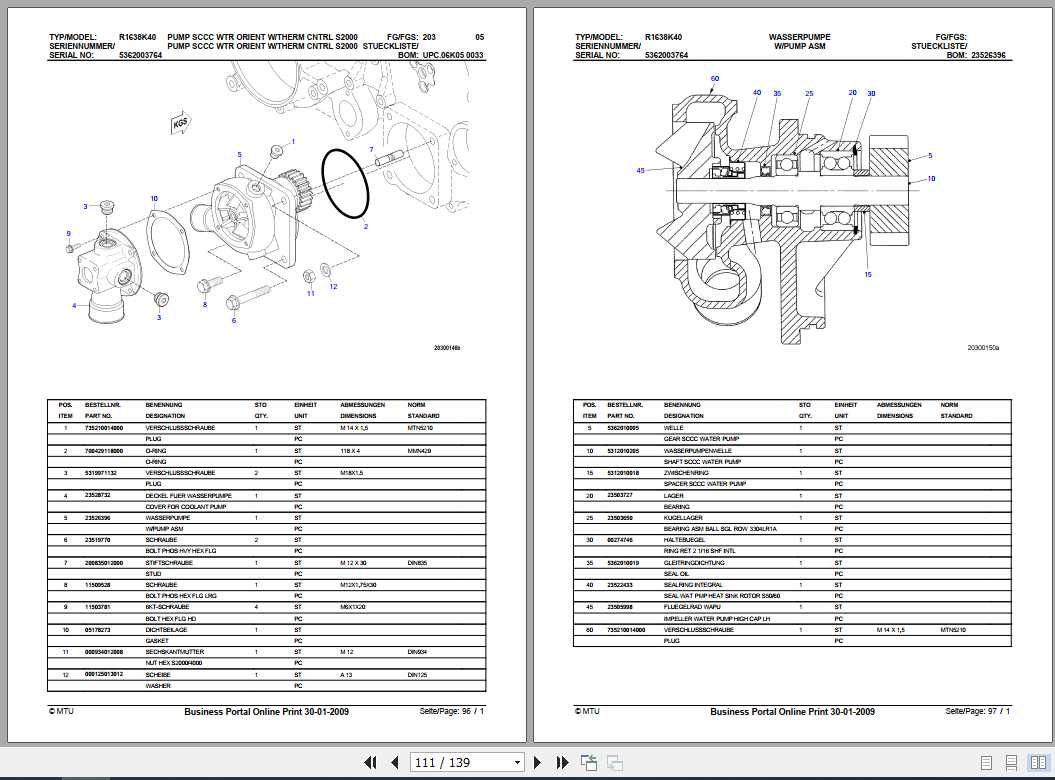 MTU Diesel Engine 20V 4000 C13,C23L Operating Instructions
