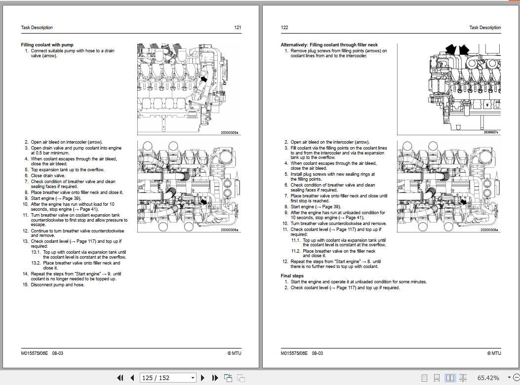 MTU Diesel Engine 8V 12V 16V 4000 R41 Operating Instructions