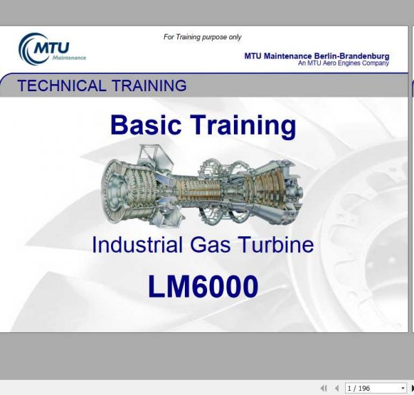 MTU Industrial Gas Turbine LM6000 Technical Training