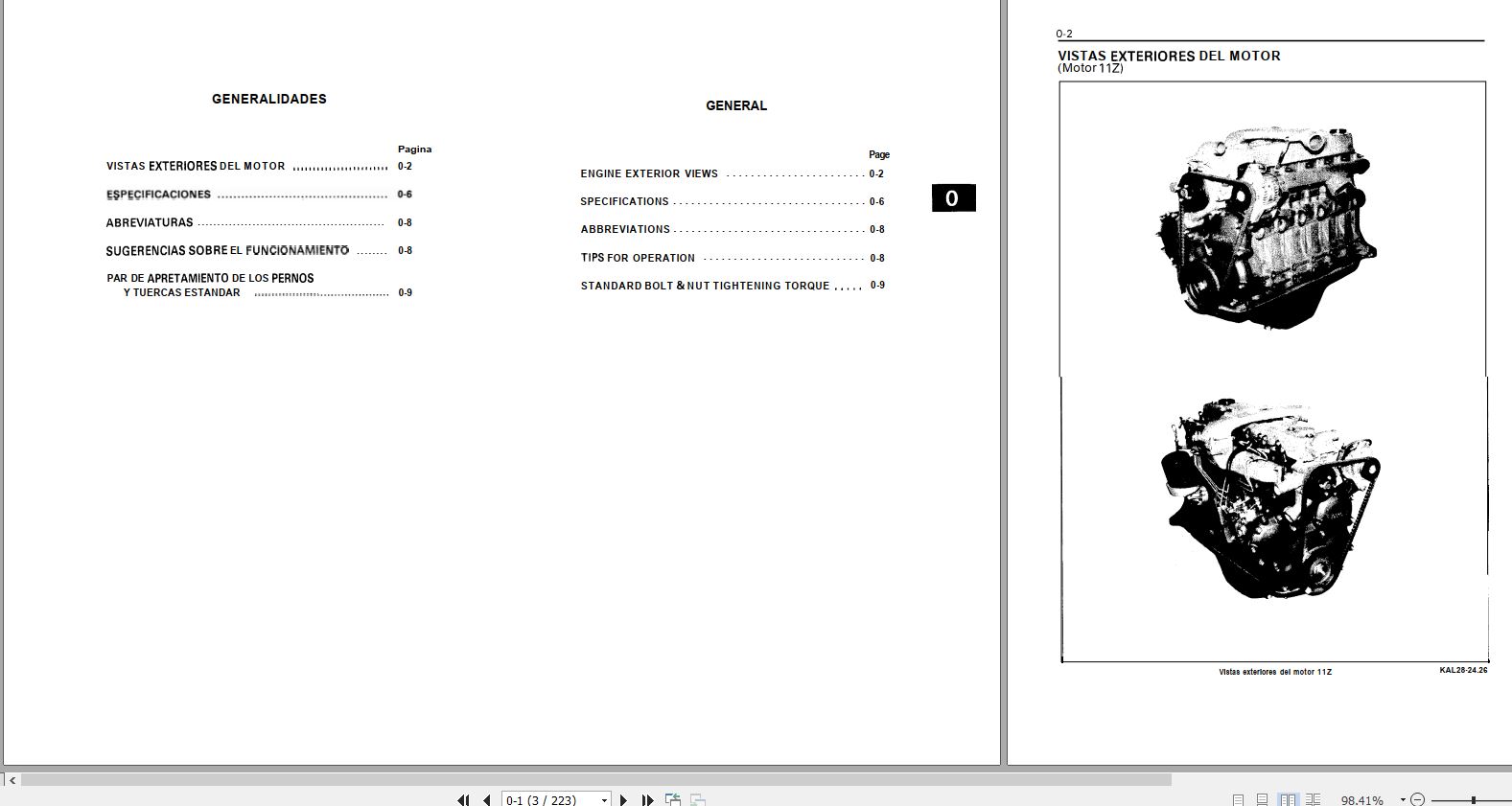 Toyota Forklift 11Z-12Z-13Z-14Z Engine Repair Manual