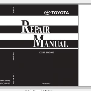 Toyota Forklift 1DZ-2 Engine Repair Manual