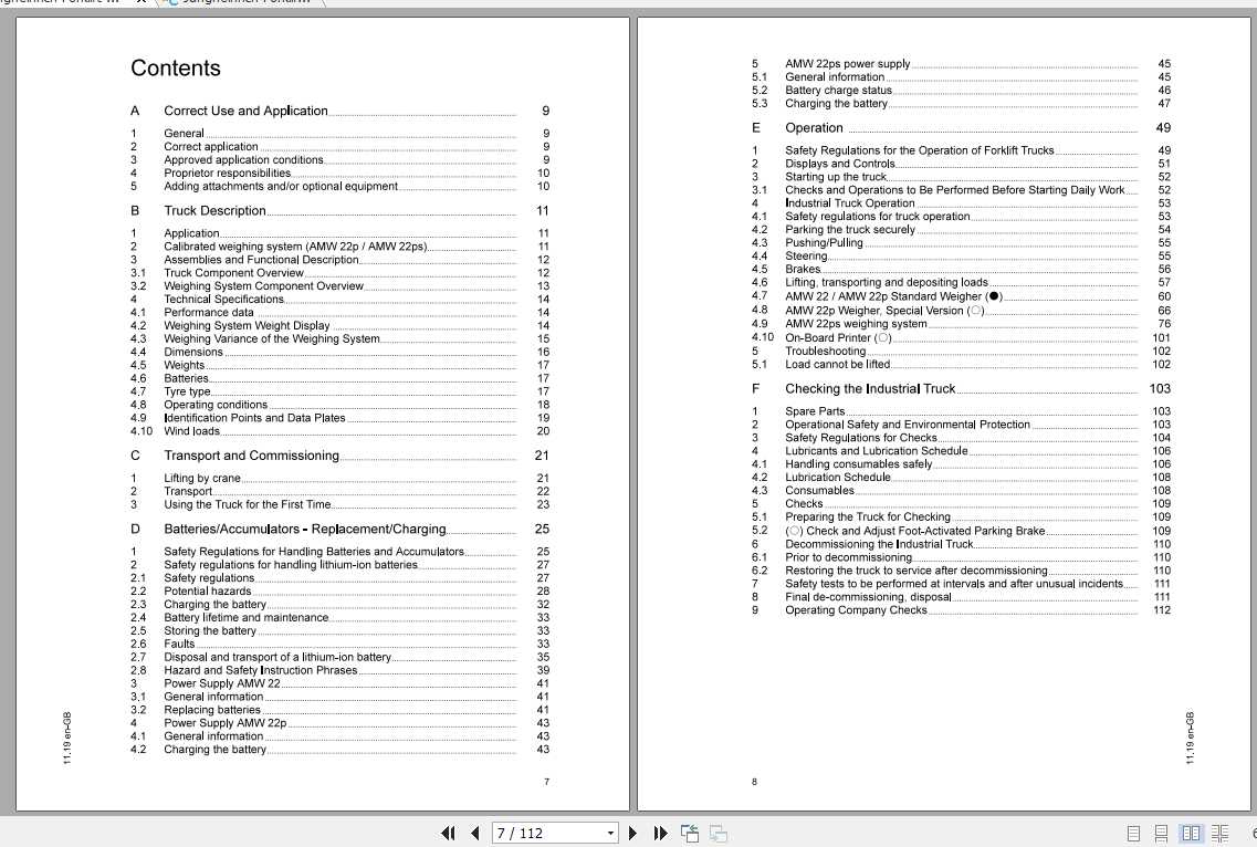 Jungheinrich Forklift AMW 22 22p 22ps Operating Instructions