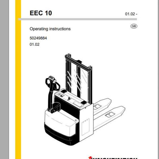 Jungheinrich Forklift ECR 327 336 Operating Instructions
