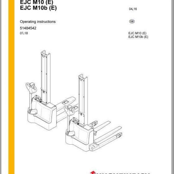 Jungheinrich Forklift EJC M10 M13 ZT EN Operating Instructions