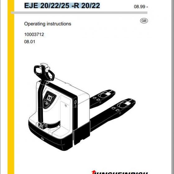 Jungheinrich Forklift EJE M13 M15 BA120 Operating Instructions