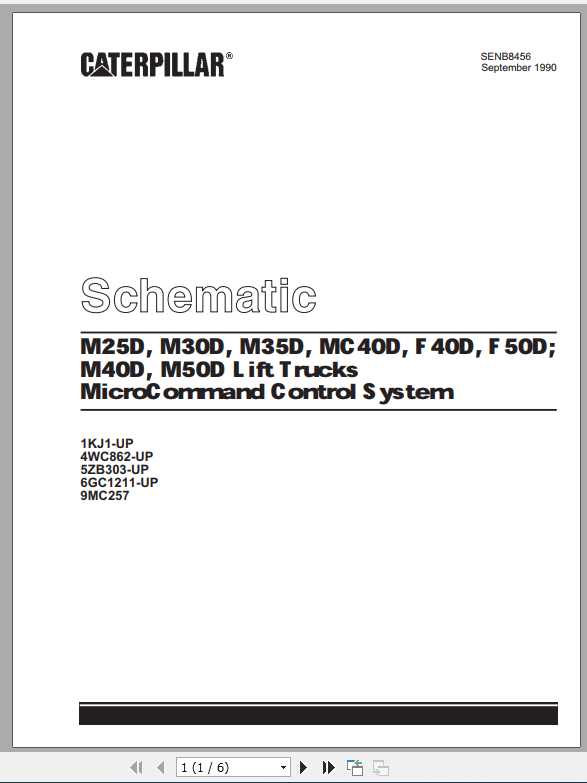 CAT Forklift Truck M30D-M50D Electrical Schematic