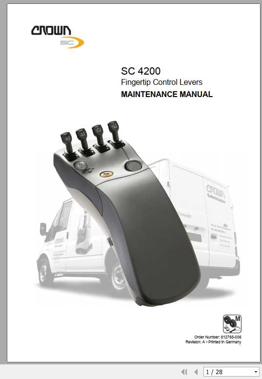 Crown Fingertip Control Levers SC 4200 Maintenance Manual_812765-006