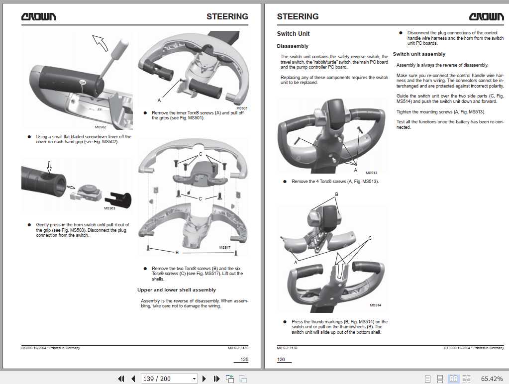Crown Pallet Stacker ST3000 Series Service Manual_812557-006