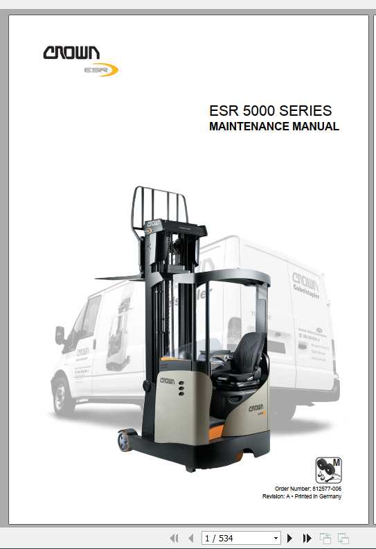 Crown Reach Truck ESR 5000 Series Maintenance Manual_812577-006