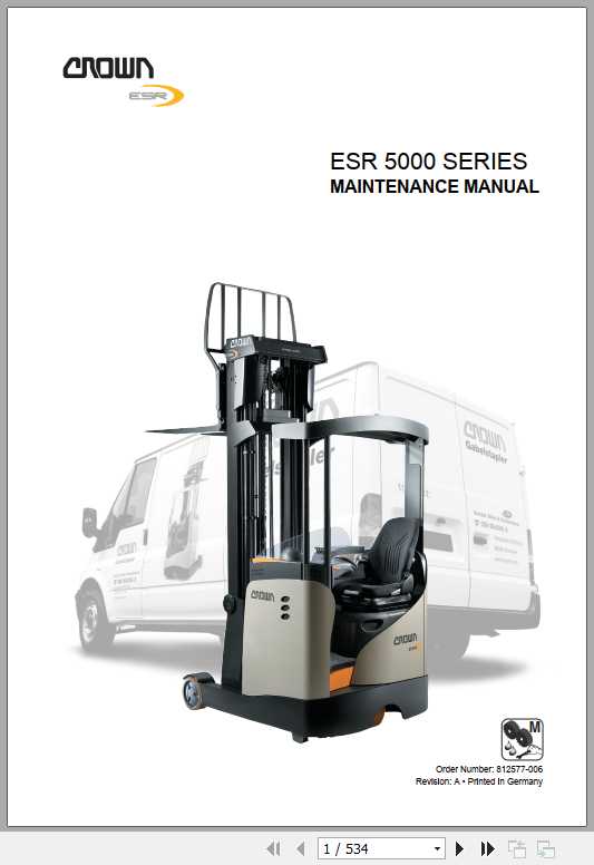 Crown Reach Truck ESR5000 Maintenance Manual_812577-006