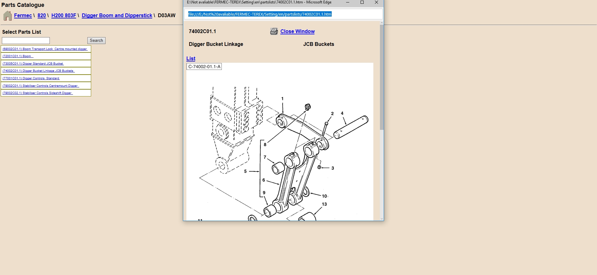 FERMEC - TEREX Heavy Equipment 820,860,970,TX760,TX860,TX870 EPC Spare ...